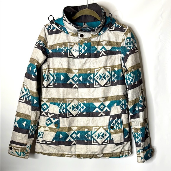 Burton | Jackets & Coats | Burton Dry Ride Blue And Tan Ski Jacket With ...